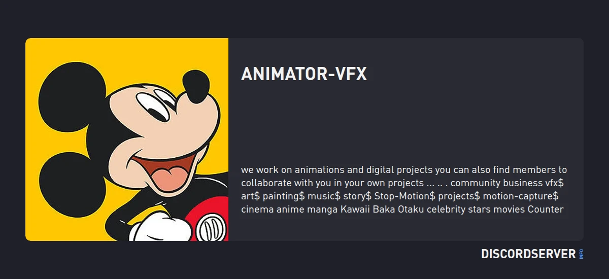 Animator-VFX — мониторинг Discord сервера, статистика и рейтинг