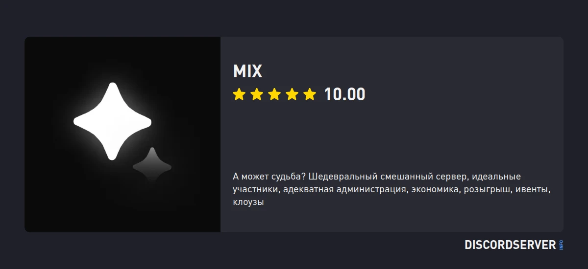 MIX — мониторинг Discord сервера, статистика и рейтинг
