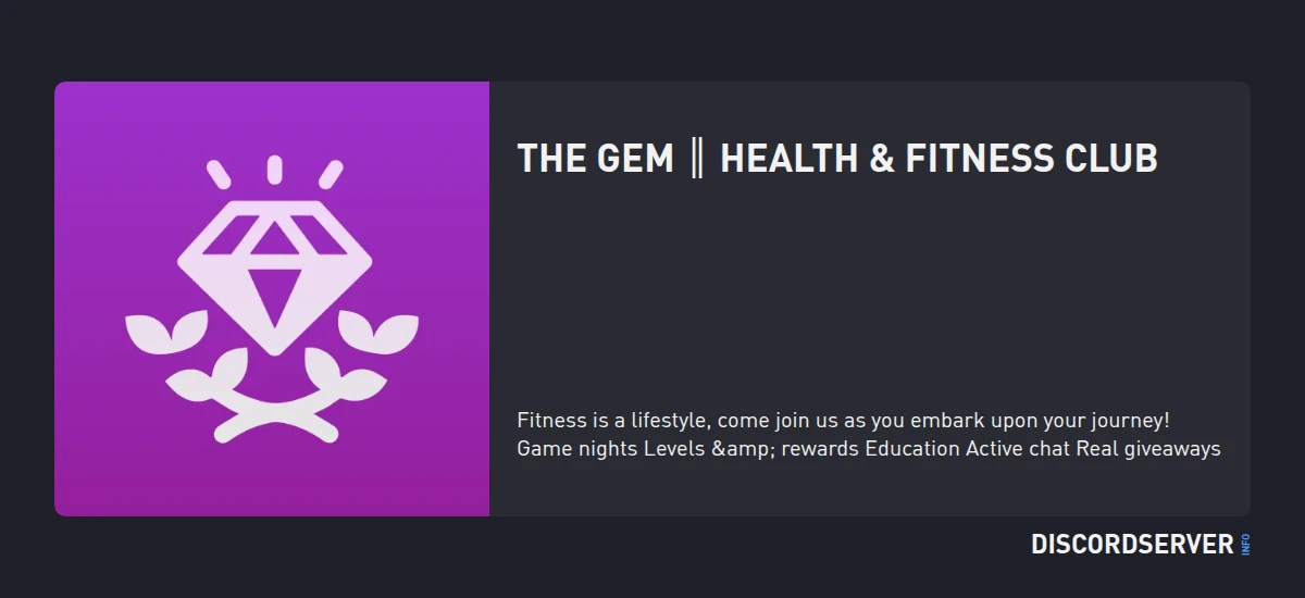 The Gem ║ Health & Fitness Club — мониторинг Discord сервера ...