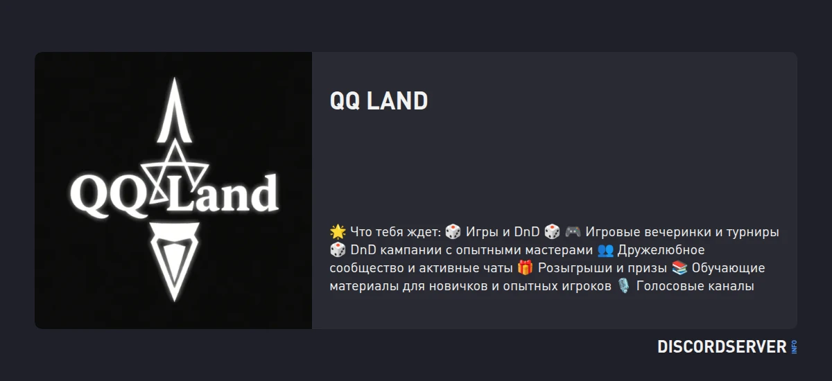 QQ Land — мониторинг Discord сервера, статистика и рейтинг