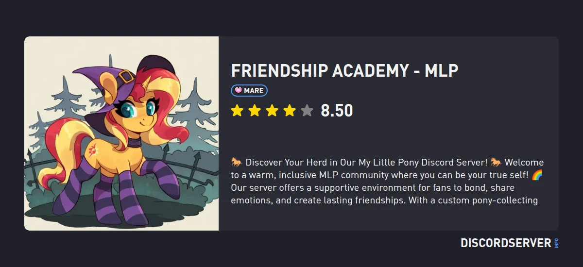 Friendship Academy - MLP — мониторинг Discord сервера, статистика и рейтинг